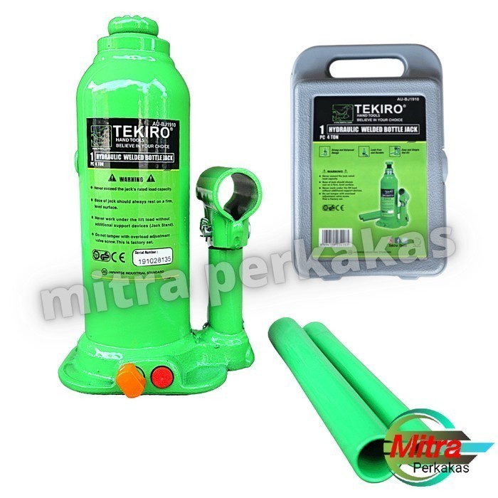 Jual TEKIRO Dongkrak Botol 4 TON / Hydraulic Welded Bottle Jack AU ...