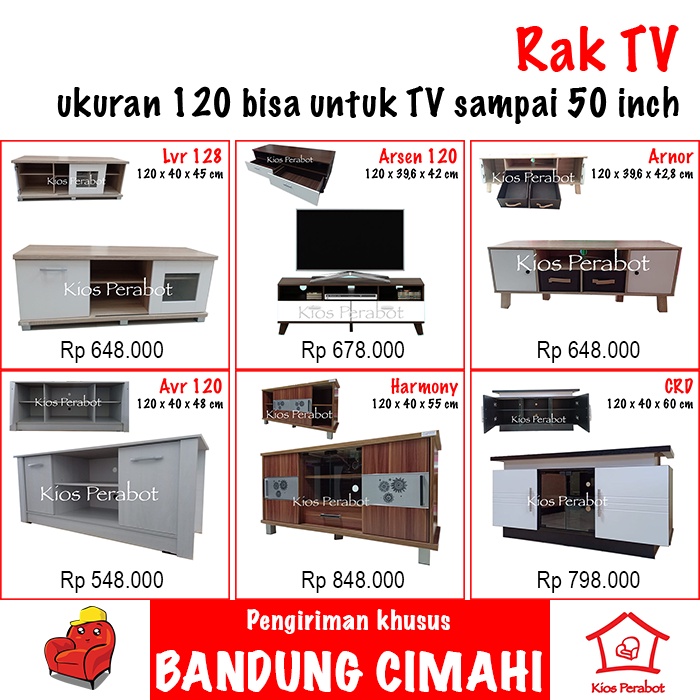 Jual Rak tv / meja tv / buffet / kabinet berbagai model dan ukuran ...