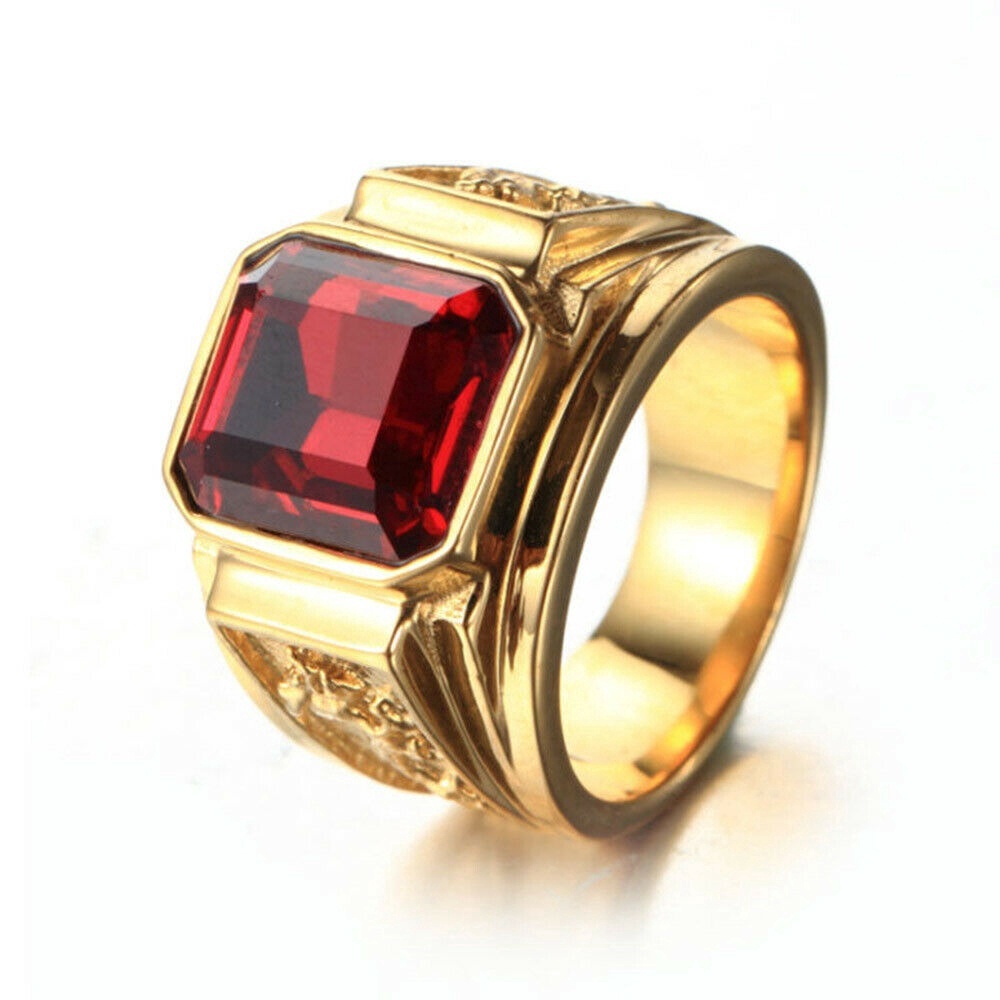 Jual Cincin Batu Pria Safir Biru Ruby Merah Men Ring Batu Hitam ...