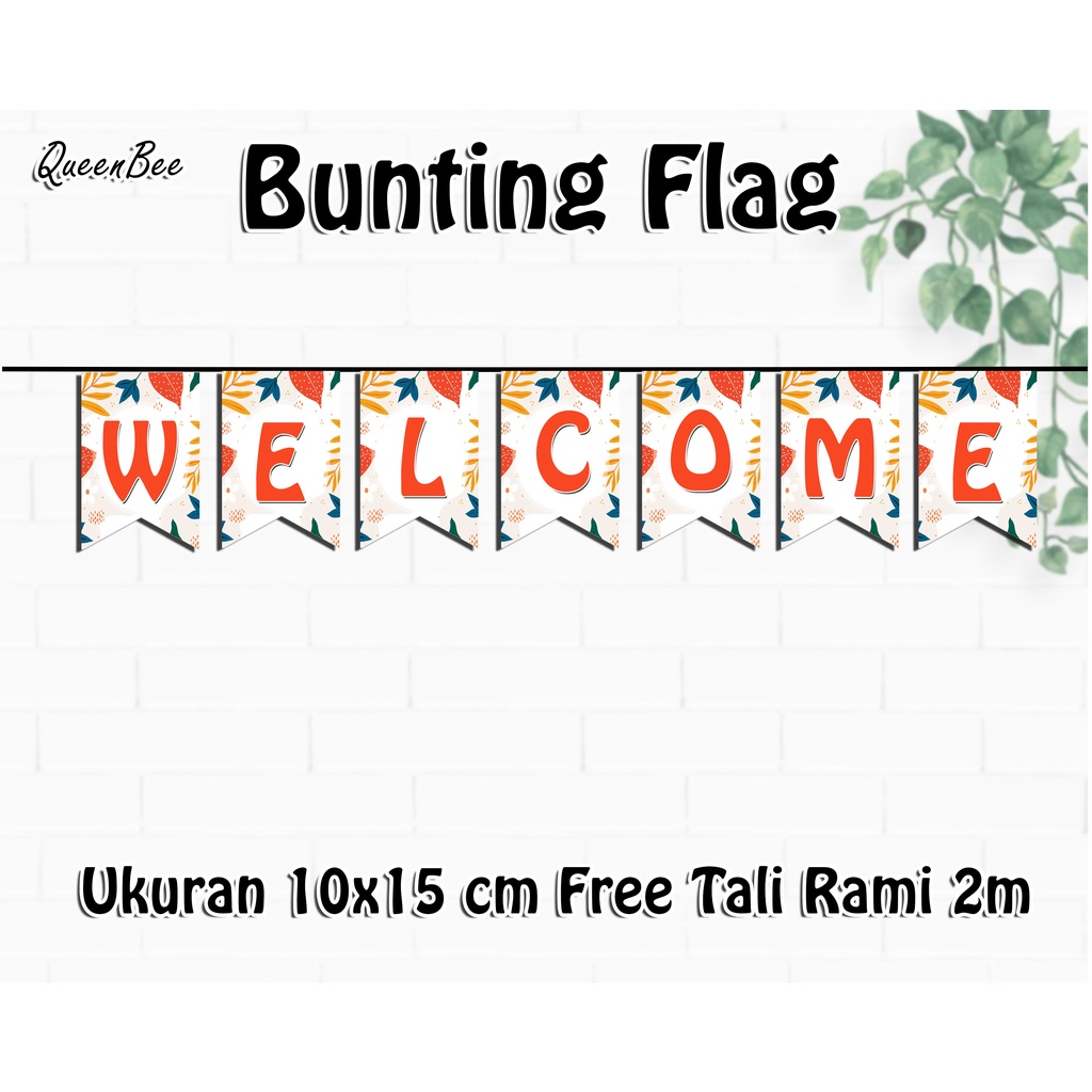 Jual BUNTING FLAG TEMA FLORAL | Shopee Indonesia