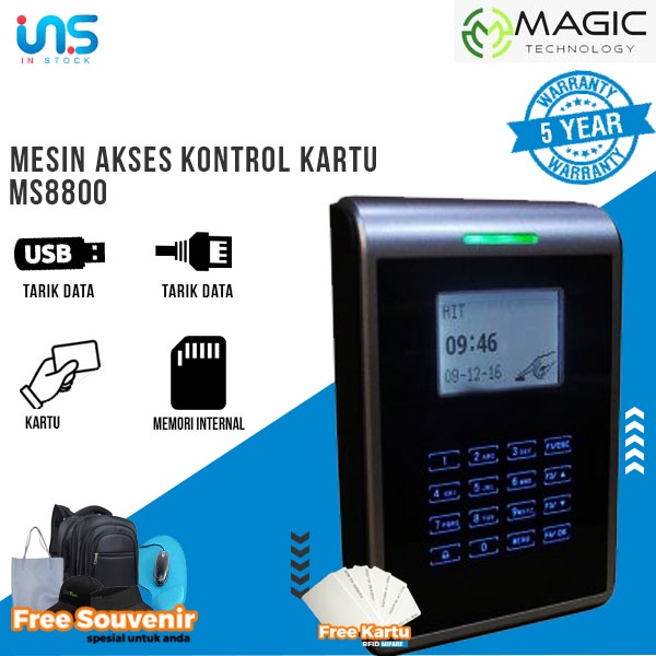 Jual Mesin Akses Kontrol Pintu RFID MAGIC MS8800 Standalone ORIGINAL ...