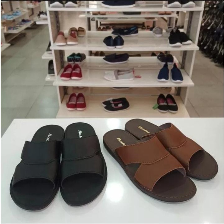 Jual Promo Besar Bata Sandal Pria Selop Sparrow Brown / Black (Tersedia ...