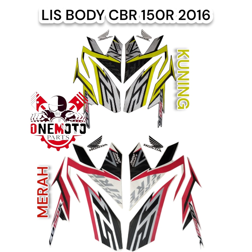 Jual LIS BODY STIKER STRIPING CB 150R TAHUN 2016 KUNING MERAH | Shopee ...