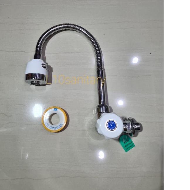 Jual ℮ Kran Angsa Fleksibel Soligen PVC Keran Cuci Piring Tembok Sink ...