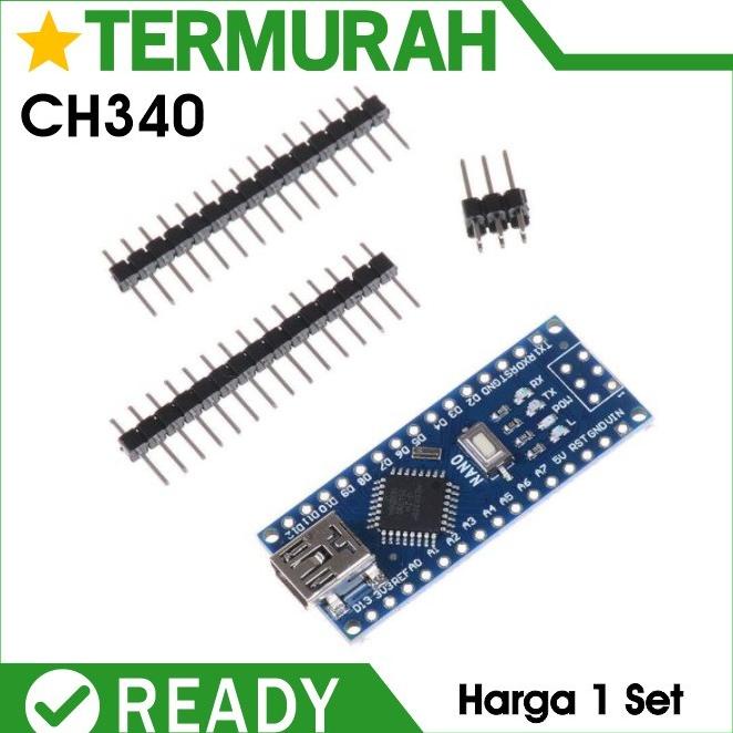 Jual Arduino Nano V3 Atmega328P R3 V3.0 Ch340 Board Solderless C Atmel ...