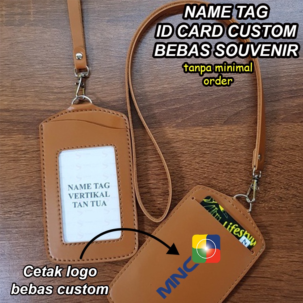 Jual Name Tag Id Card Gantung Nama Custom Full Warna Sablon Souvenir ...
