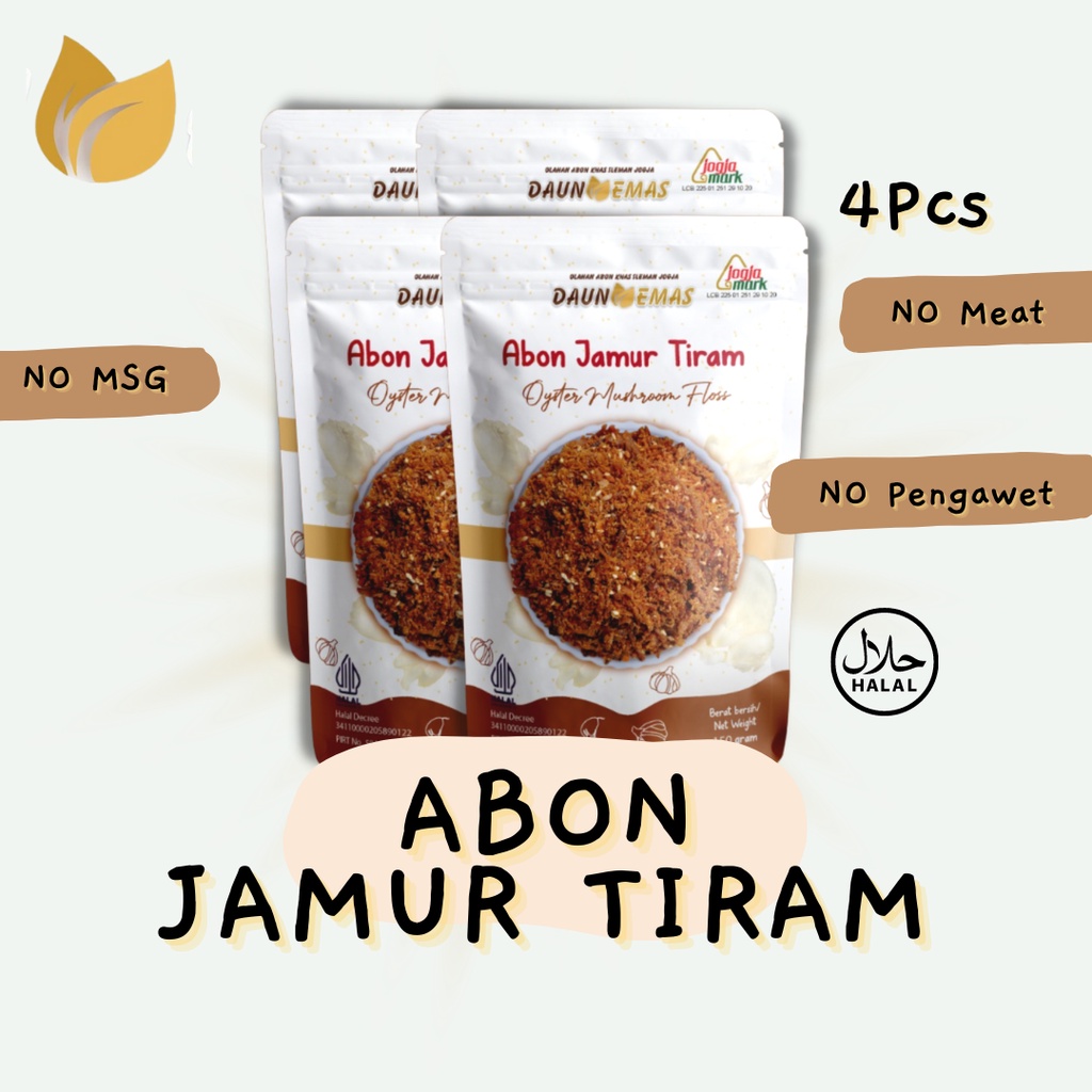 Jual Abon Jamur Tiram Daun Emas Quadruple Pack | Shopee Indonesia