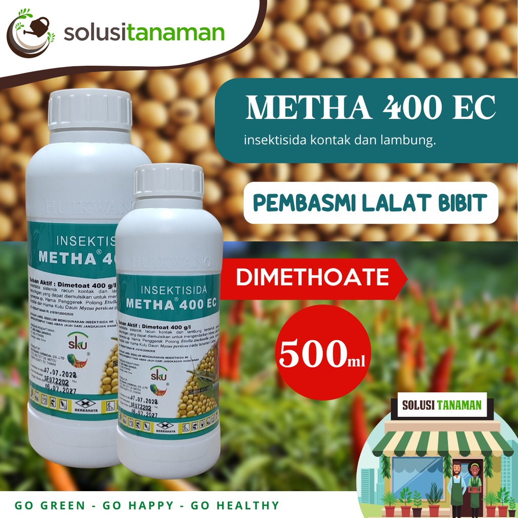 Jual Obat Hama Metha 500ml Pembasmi Hama Lalat Buah, Penggerek Batang ...