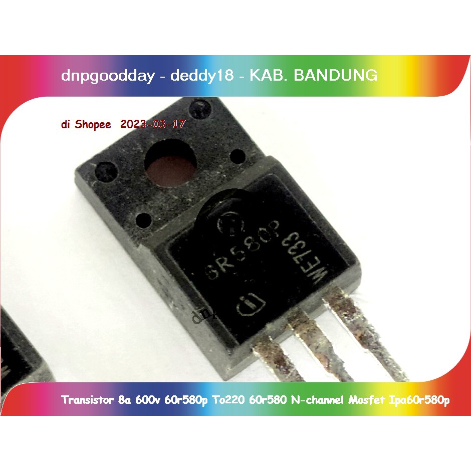 Jual Transistor 8a 600v 60r580p To220 60r580 N-channel Mosfet ...
