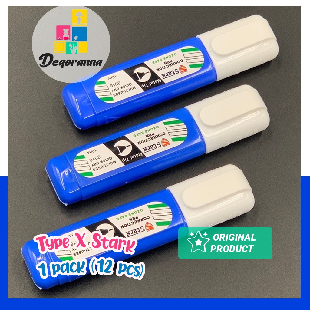 Jual Tipe X Cair Stark Tip-Ex merk Stark / Penghapus & Tipe X ...