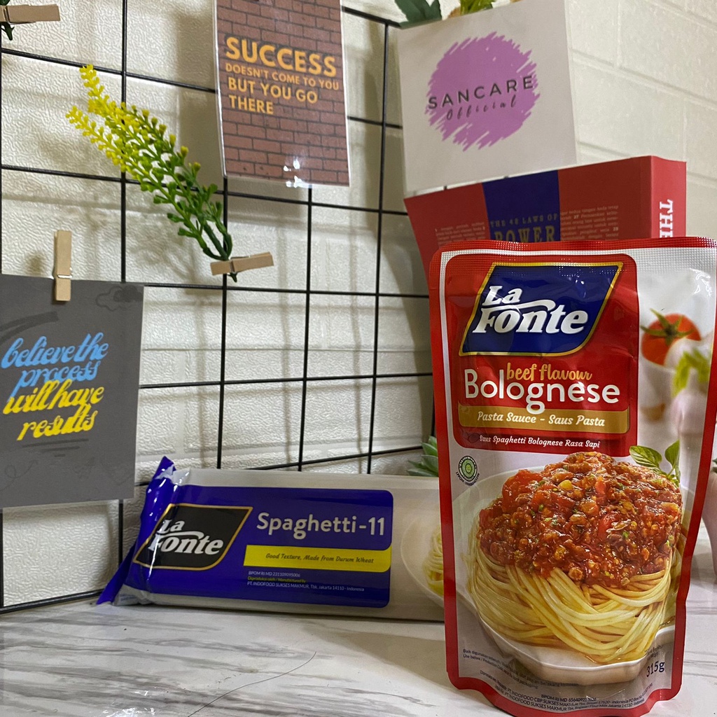 Jual PAKET SPAGHETTI & BOLOGNESE SAUCE BEEF FLAVOUR LA FONTE (32RB ...