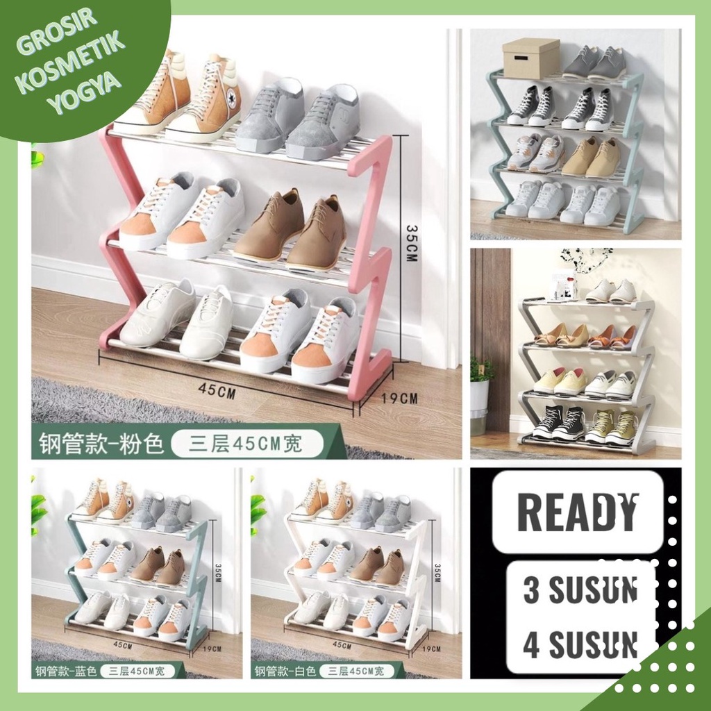 Jual Shenar RAK SANDAL SEPATU/ RAK PORTABLE BESI / Z SHAPE SHOE / RAK ...