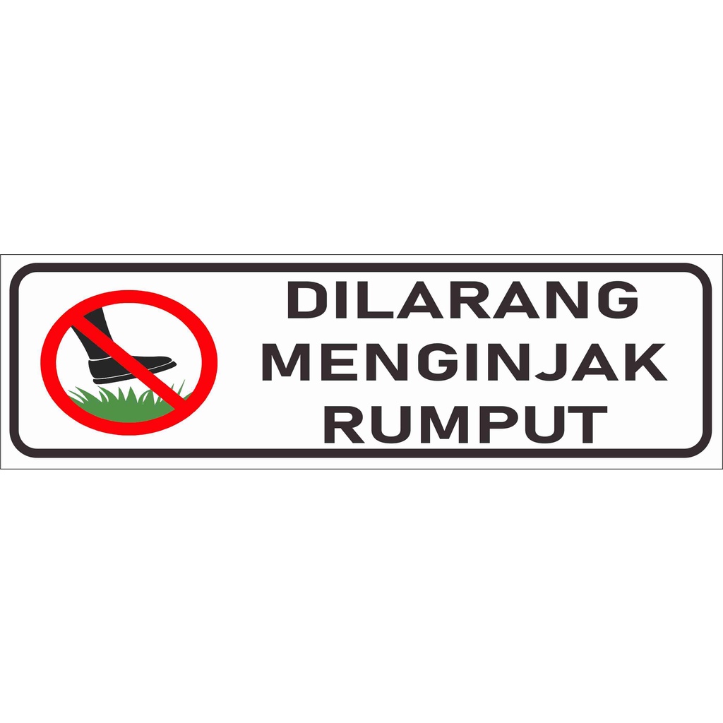 Jual Akrilik / Stiker Vinyl Dilarang Menginjak Rumput | Shopee Indonesia