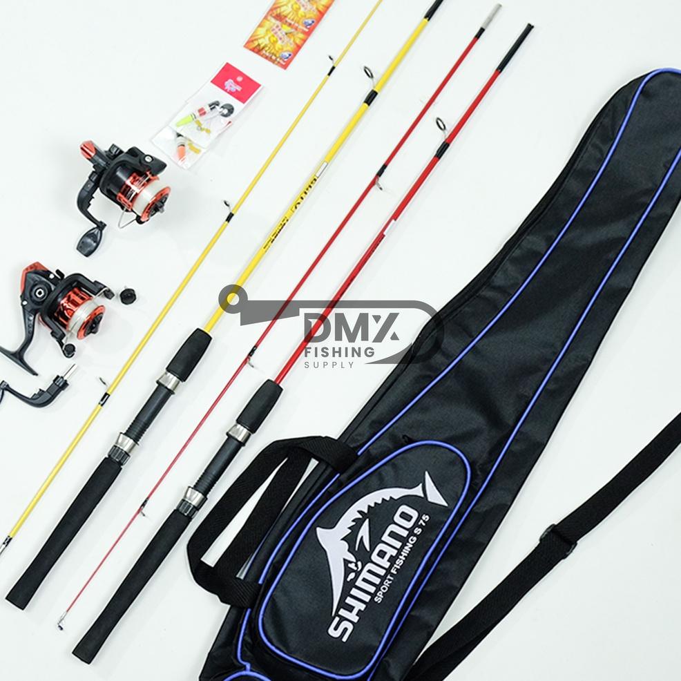 Jual STOK TERBARU 2 Full Set Alat Pancing Joran Sambung 120-150 Cm Tas ...