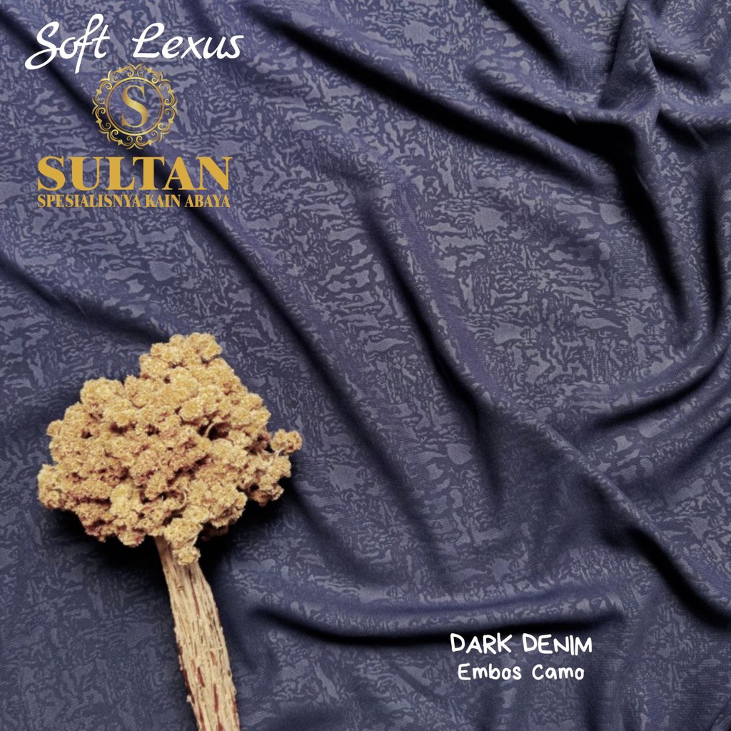Jual 50CM EMBOS CAMO SOFT LEXINA DARK DENIM KAIN ABAYA SULTAN (MEREK ...