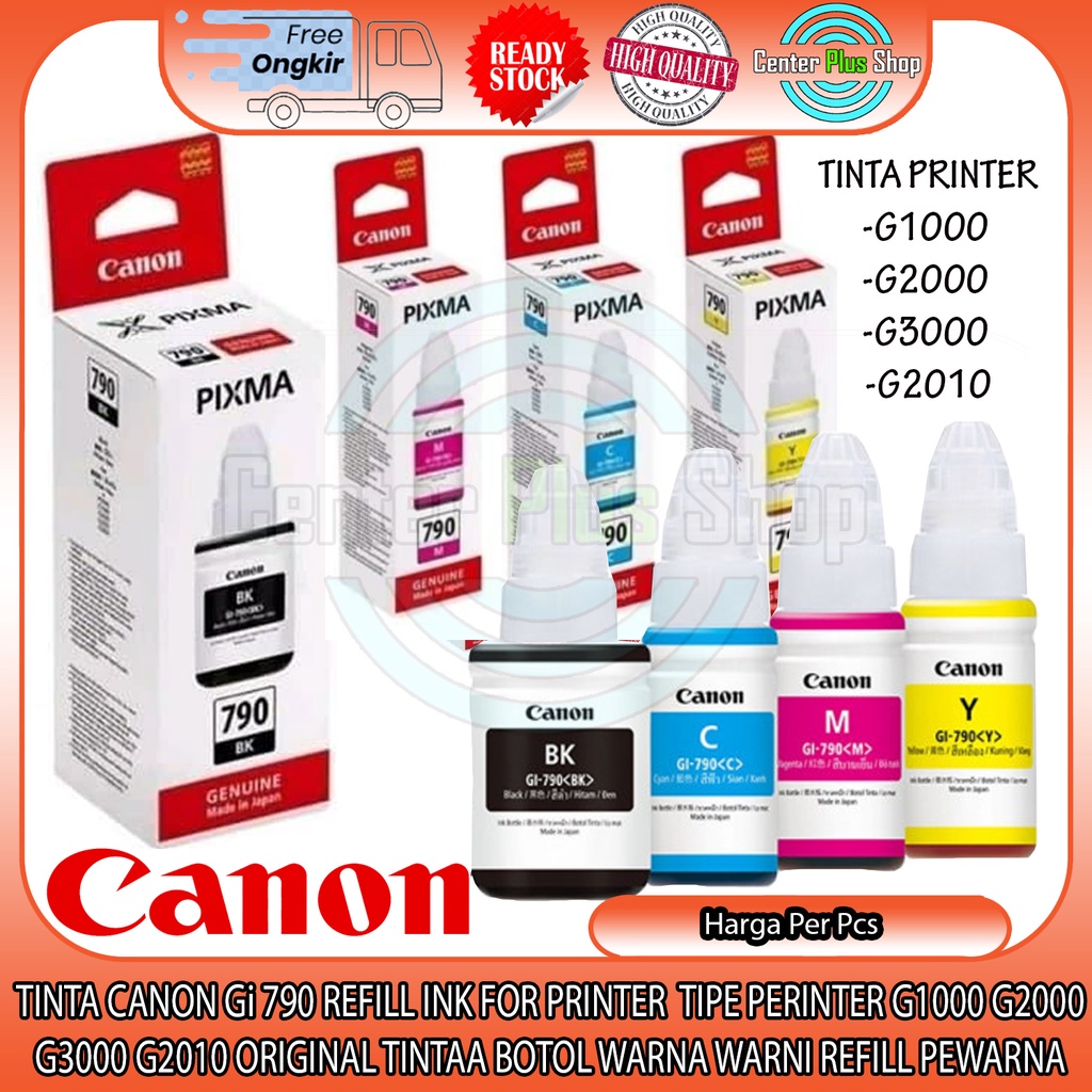 Jual Canon Tinta Printer Gi 790 For Tipe Perinter G1000 G2000 G3000 ...