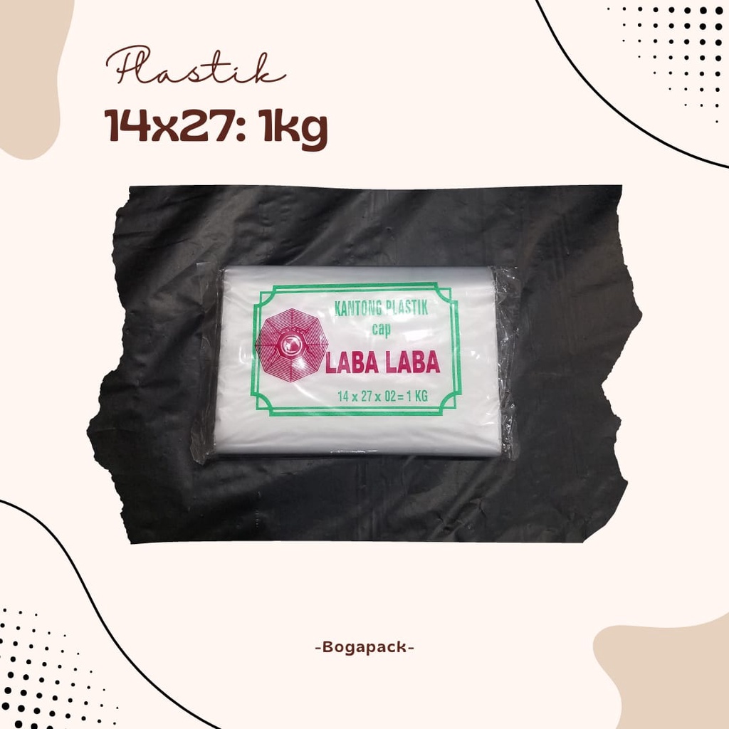 Jual Plastik Doff Laba-laba 14x27 / Plastik 1kg / Plastik Laba-laba ...