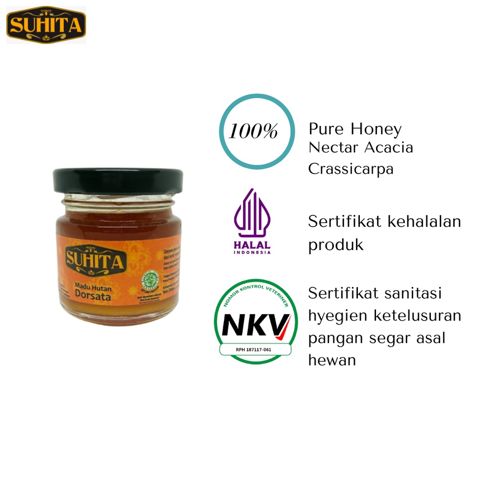 Jual Madu Hutan Dorsata / Tawon Gung / Madu Hutan 50g Madu Suhita/Jar ...