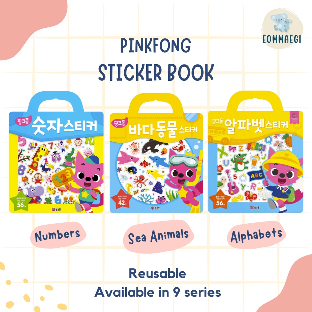 Jual Pinkfong Sticker Book (Numbers, Sea Animals, Alphabets) / Buku ...