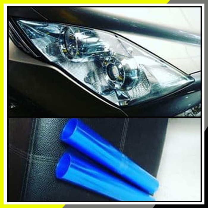 Jual Sticker Kaca Lampu Mobil Motor Stiker Headlamp Blue Hybrid Per ...