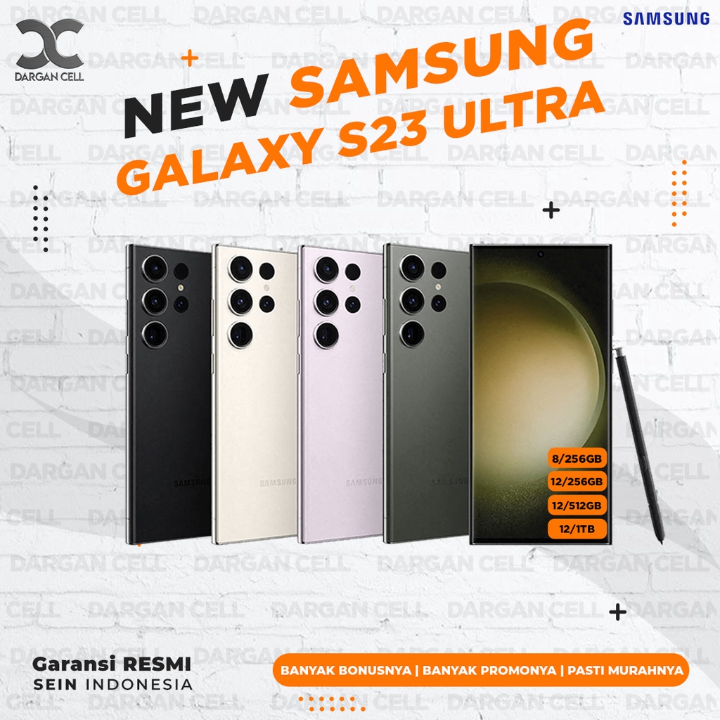 Jual SAMSUNG GALAXY S23 ULTRA 5G 8/256GB 12/256GB 12/512GB 12/1TB GARANSI RESMI SEIN 1 TAHUN ...