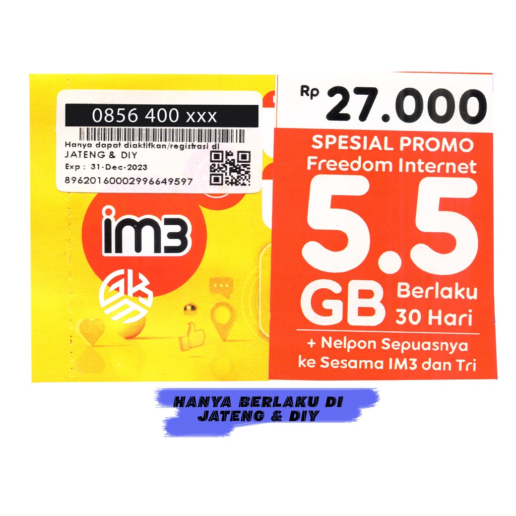 Jual Perdana Indosat 5,5GB Freeedom Internet(JATENG & DIY) | Shopee ...
