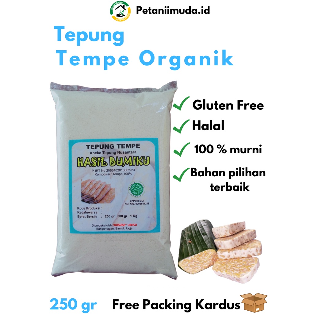 Jual Tepung Tempe Organik Murah kemasan 250 gram/Tepung MPASI tempe ...