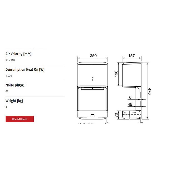 Jual Kdk T09Ac Pengering Tangan Hand Dryer Express T09-Ac Gedung Mall ...