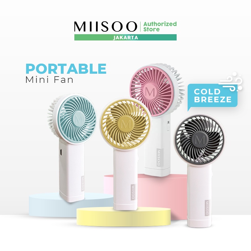 Jual MIISOO Kipas Angin Mini Portable / Mini Fan / Kipas Genggam Cute ...