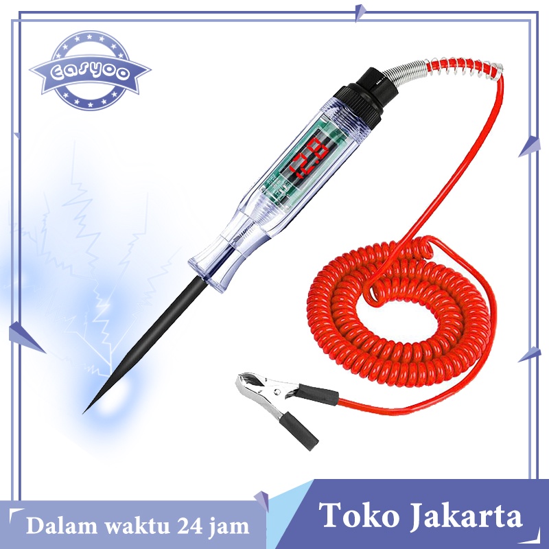 Jual Tespen Digital Dc 6v/12v/24v/36v Test Pen Listrik Digital Untuk ...