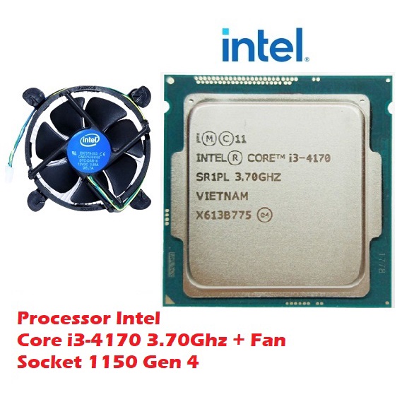 Jual PROCESSOR INTEL CORE i3-4170 3.70GHz SOCKET 1150 + FAN PROSESSOR ...