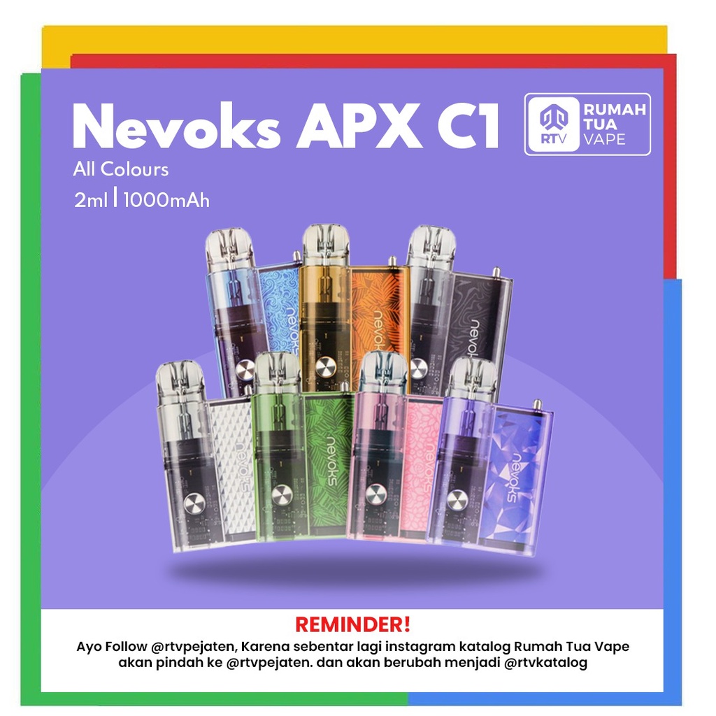 Jual NEVOKS APX C1 16W 1000MAH POD KIT | Shopee Indonesia