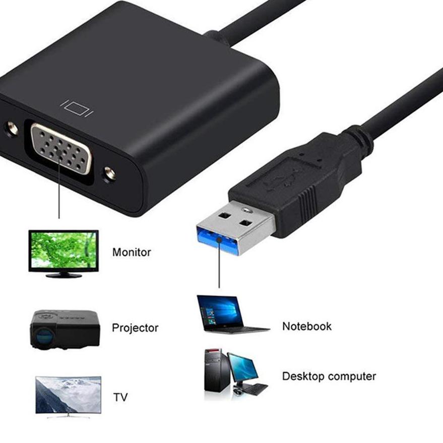 Jual ☜ CONVERTER USB 3.0 TO VGA (USB TO VGA) | Shopee Indonesia