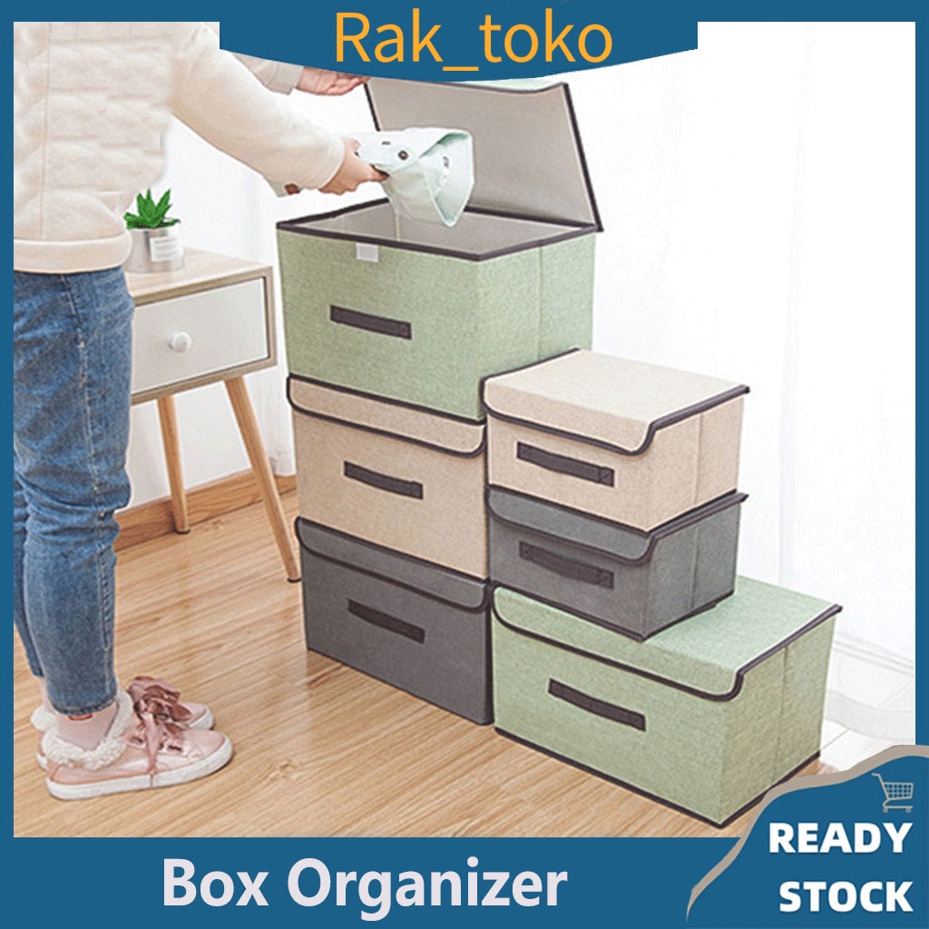 Jual Tempat Penyimpanan Mainan Baju Storage Box Organizer 2in1 Foldable ...