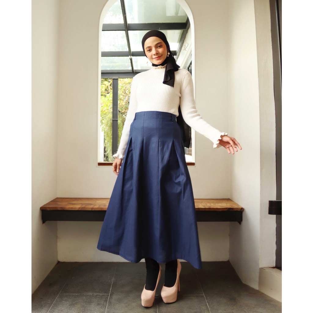 Jual Rok Panjang Rok Lipit wanita 783 Mrs6 | Shopee Indonesia