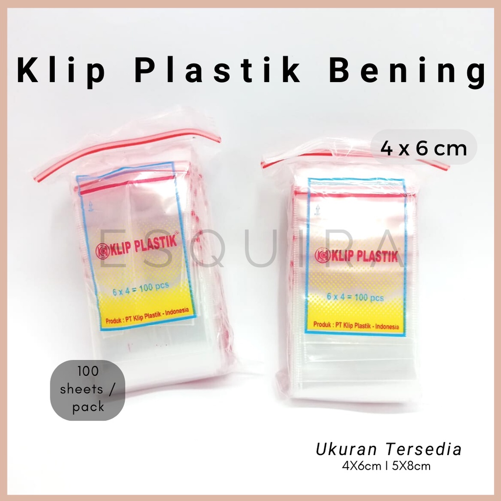 Jual Plastic Clip 4x6 Cm/ 5x8 Cm / Isi 100 Pcs | Shopee Indonesia