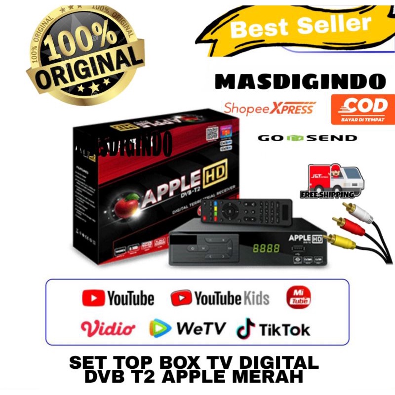 Jual Set Top Box Matrix Apple Kuning STB TV Digital DVBT2 Matrik APPLE MERAH Set Top Box TV ...