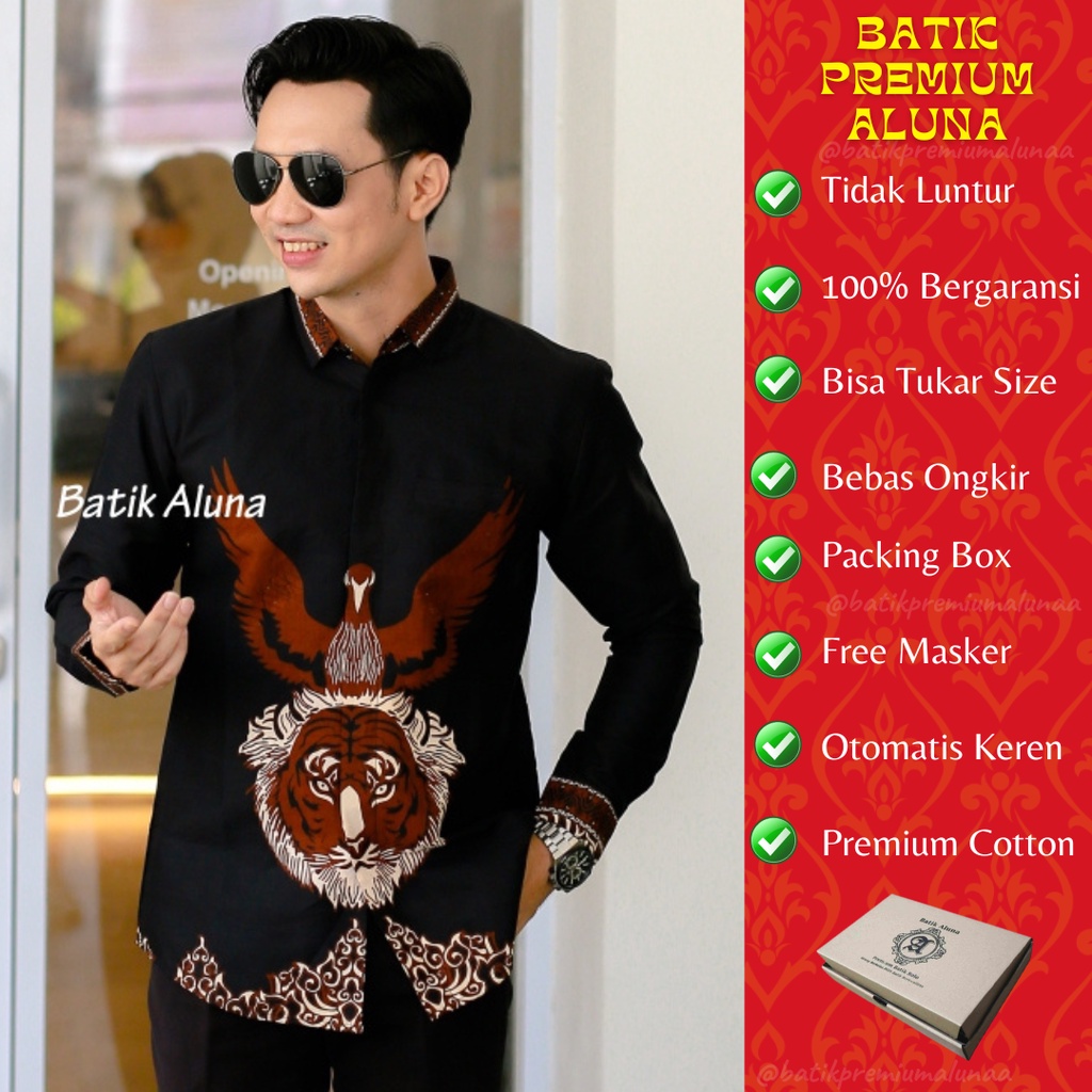 Jual Batik Modern Slimfit Pria Lengan Panjang Premium Baju Batik Pria ...
