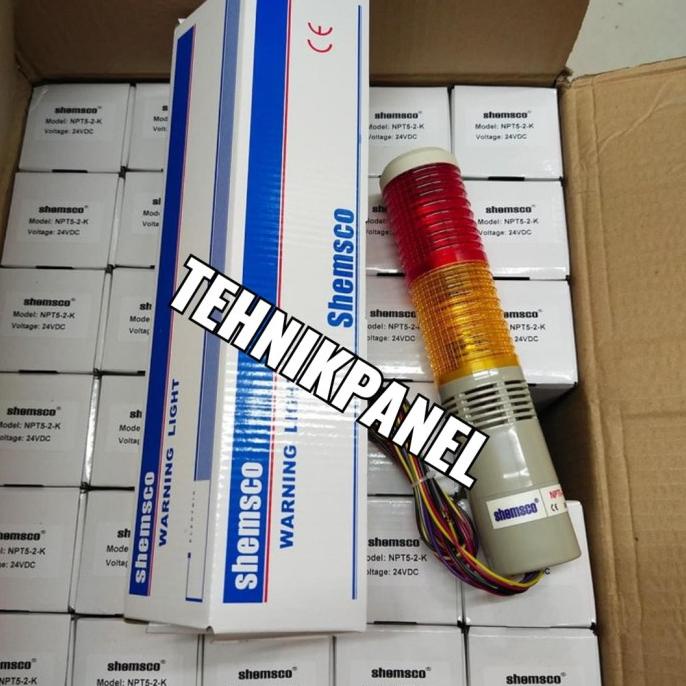 Jual Tower Light 2 Lampu/Warning Tower Light 2 Lampu 220V/24Vdc Shemsco ...