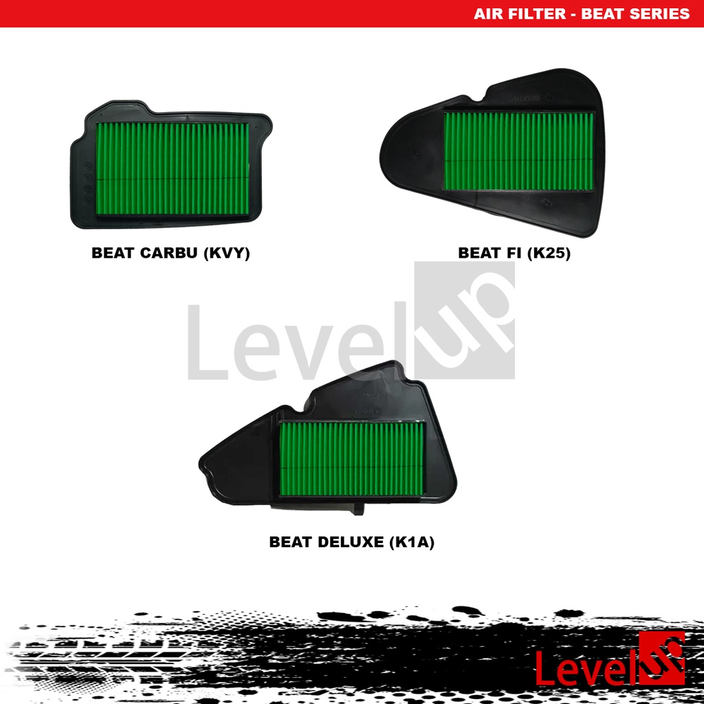 Jual Level Up air filter Filter udara Beat Beat FI Beat Pop Beat street ...