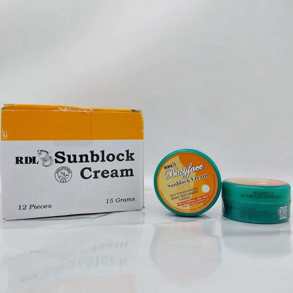 Jual RDL Babyface Sunblock Cream SPF 15 - Sunscreen | Shopee Indonesia
