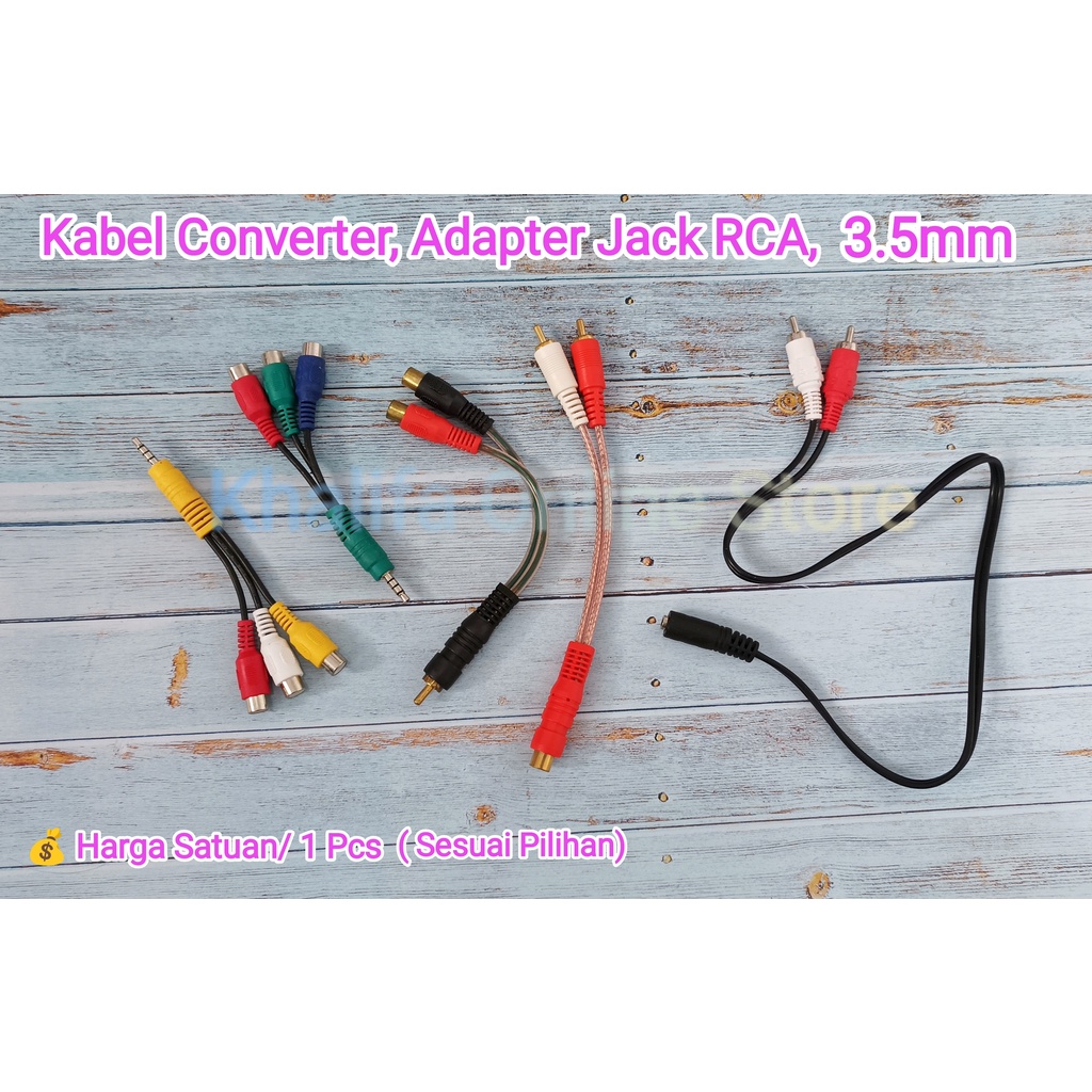 Jual Converter Konverter Splitter Adapter Sambungan Kabel RCA Cabang ...