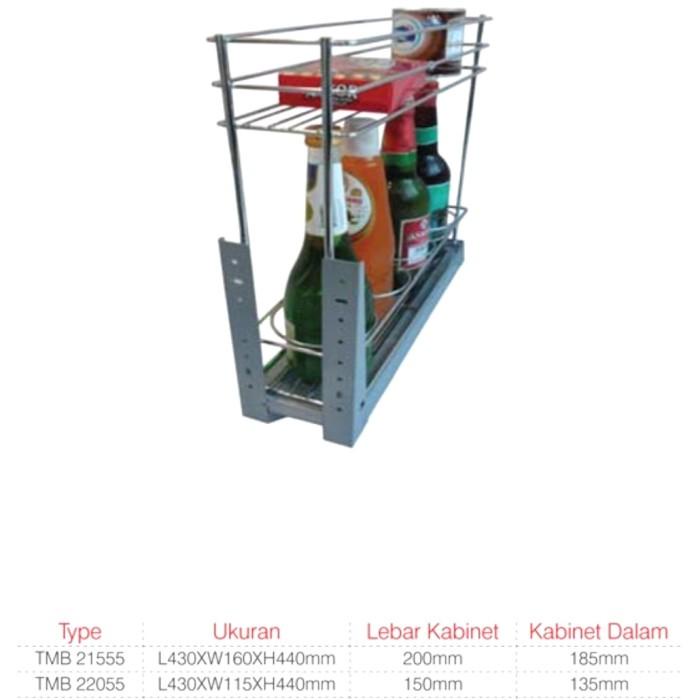 Jual Rak Botol Kitchen Set Chrome Merek Twin Murah! | Shopee Indonesia