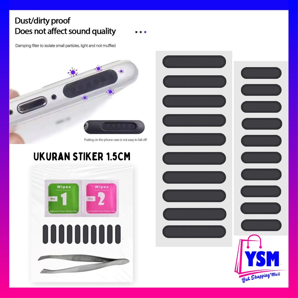 Jual YSM STIKER PENUTUP LUBANG SPEAKER ANTI DEBU ISI 10 PCS STICKER ...