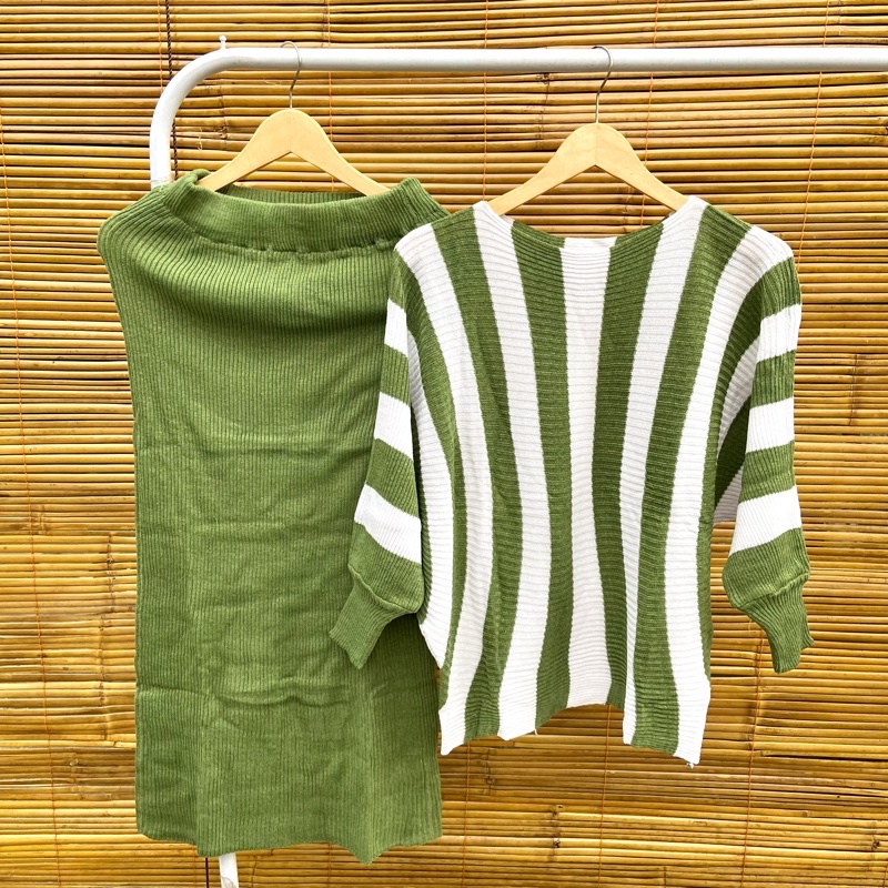 Jual One Set Rajut Setelan Rajut Baju Setelan Rajut Setalan Rajut Kelelawar Shopee Indonesia