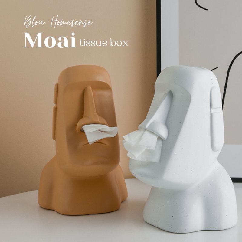 Jual Blou Moai Kepala Batu Tissue Box Kotak Tissue Unik insp Moai Statue | Shopee Indonesia