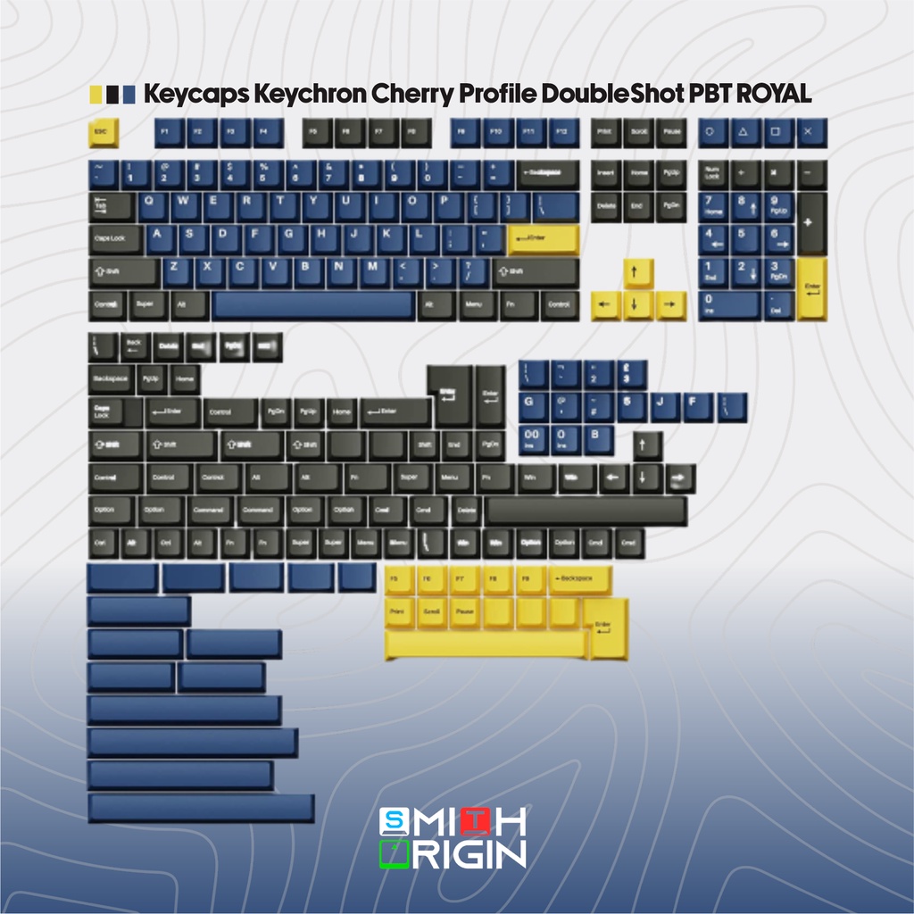 Jual Keychron Cherry Profile Double-Shot PBT Keycaps ROYAL | Shopee ...