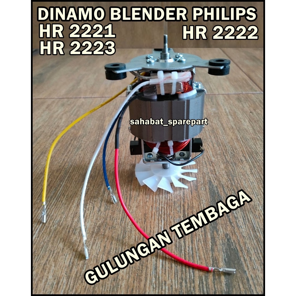Jual DINAMO BLENDER PHILIPS HR 2221/HR 2222/ HR 2223 GULUNGAN TEMBAGA ...
