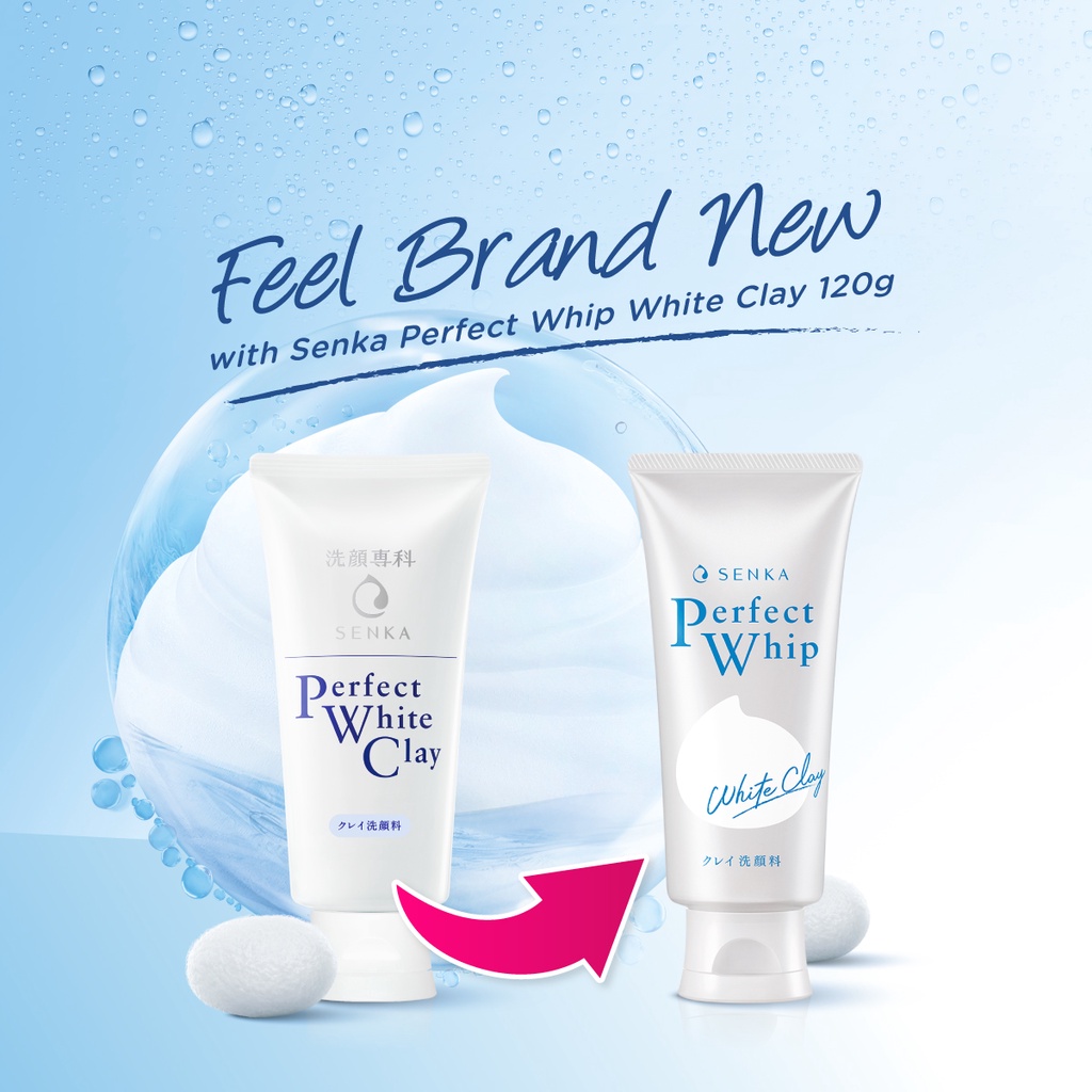 Jual SENKA Perfect White Clay Facial Foam Deep Cleansing 50 & 120g Gram ...
