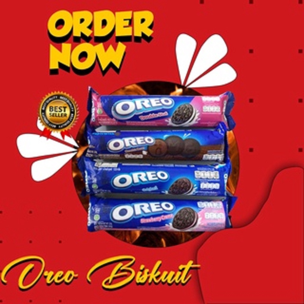 Jual BISKUIT OREO WAFER SANDWICH ROLL CREAM RED VELVET ALL VARIAN SNACK ...